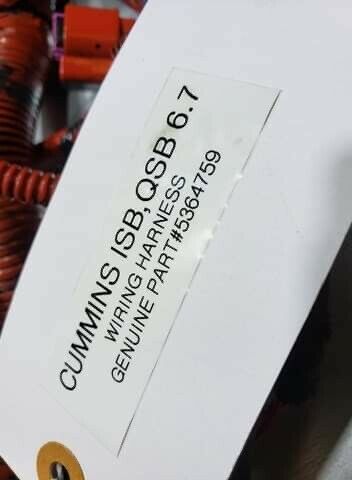 2019 Cummins ISB 6.7 DIESEL ENGINE ETR CNT MDL WIRING HARNESS 5364759 ...